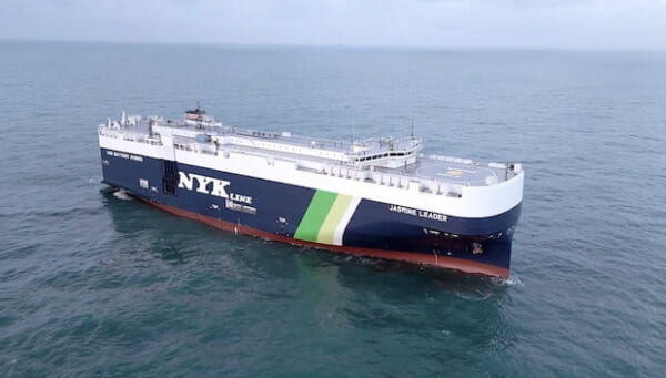 日本郵船、広島港初のLNG燃料自動車専用船が入港